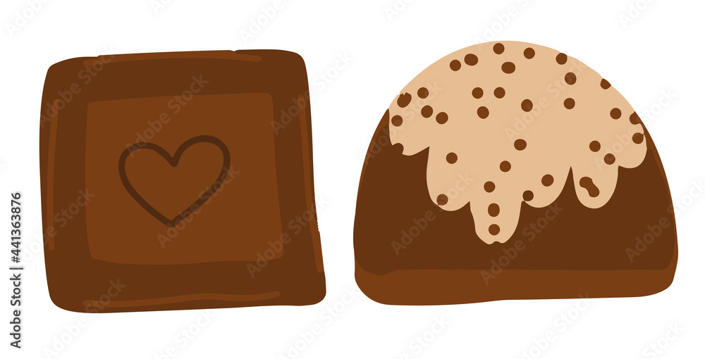 international chocolate day, world chocolate day, cartoon illustration ...