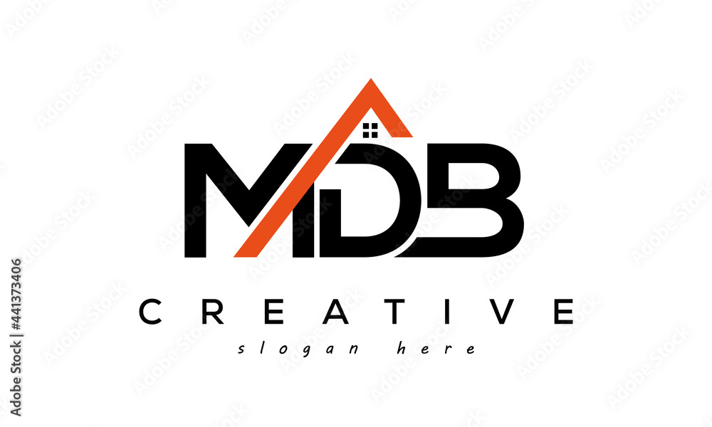 initial MDB letters real estate construction logo vector Stock Vector ...