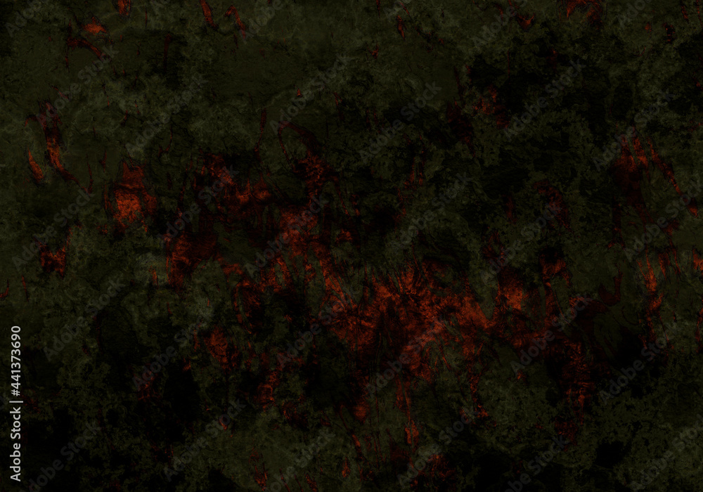 Dark green with red horror element background with creepy cracks and ...