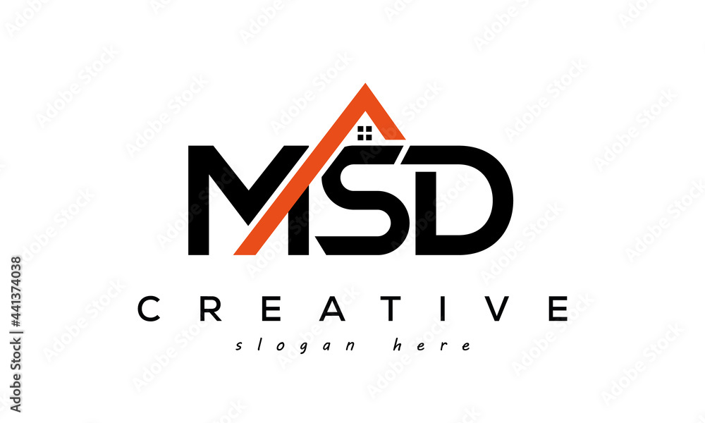 initial MSD letters real estate construction logo vector Stock Vector ...