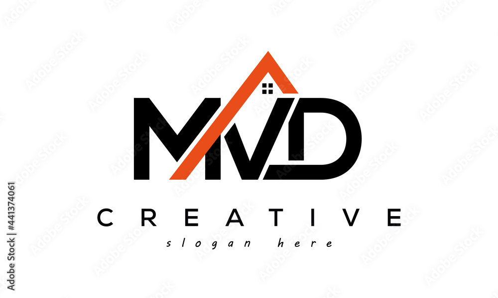 initial MVD letters real estate construction logo vector Stock Vector ...