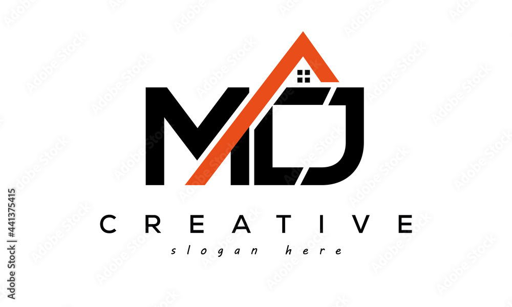 initial MCJ letters real estate construction logo vector Stock Vector ...