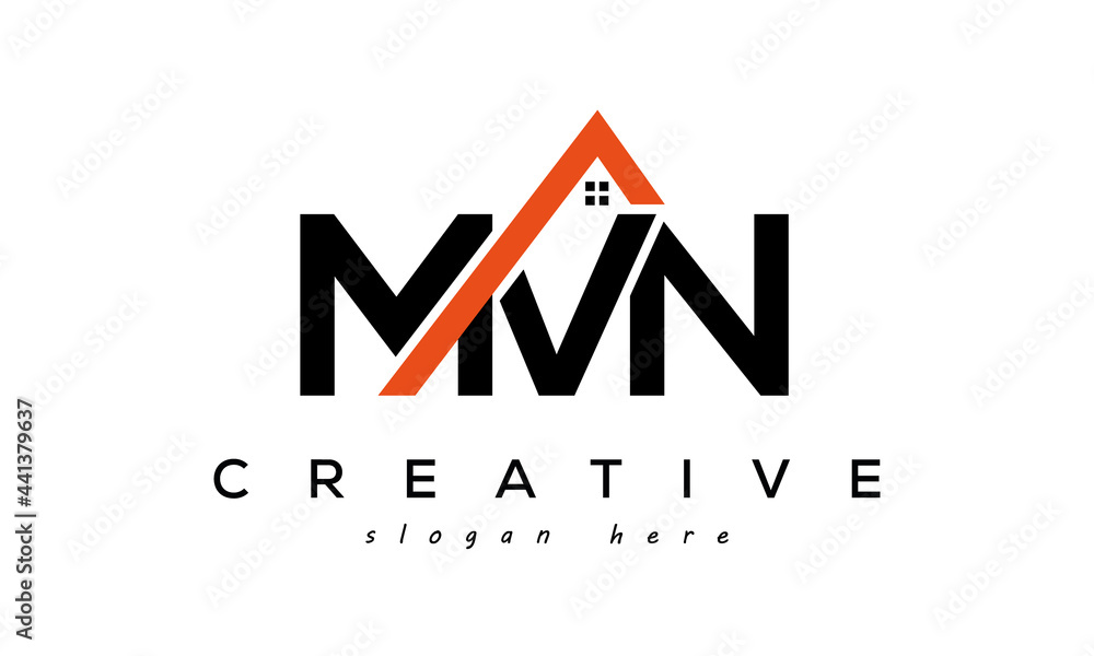 initial MVN letters real estate construction logo vector Stock Vector ...
