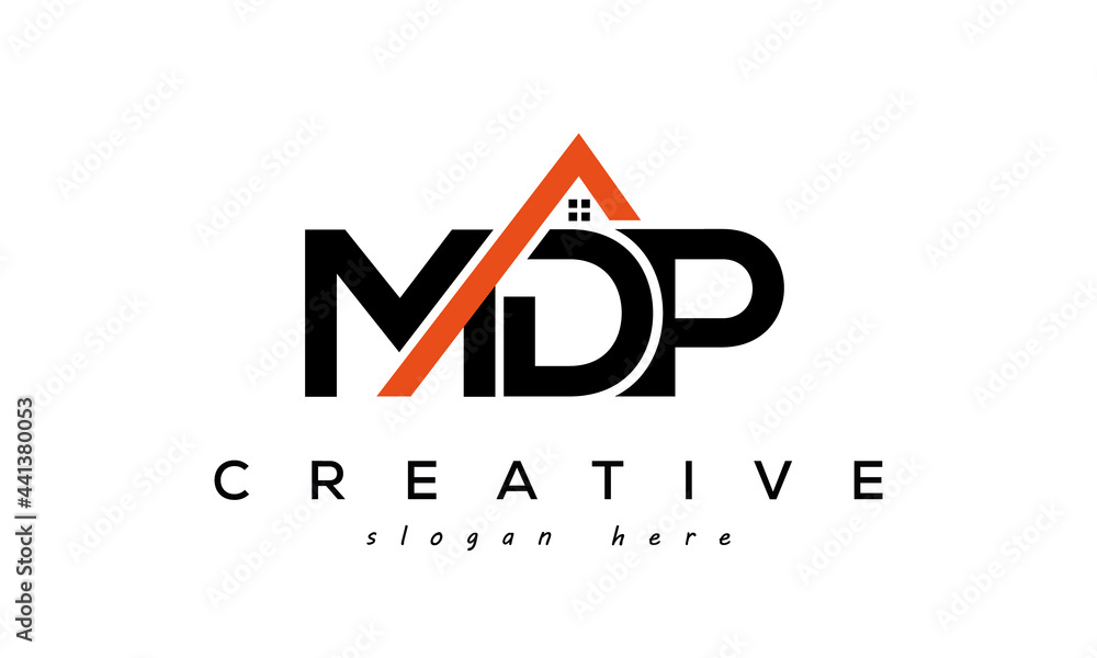 initial MDP letters real estate construction logo vector Stock Vector ...