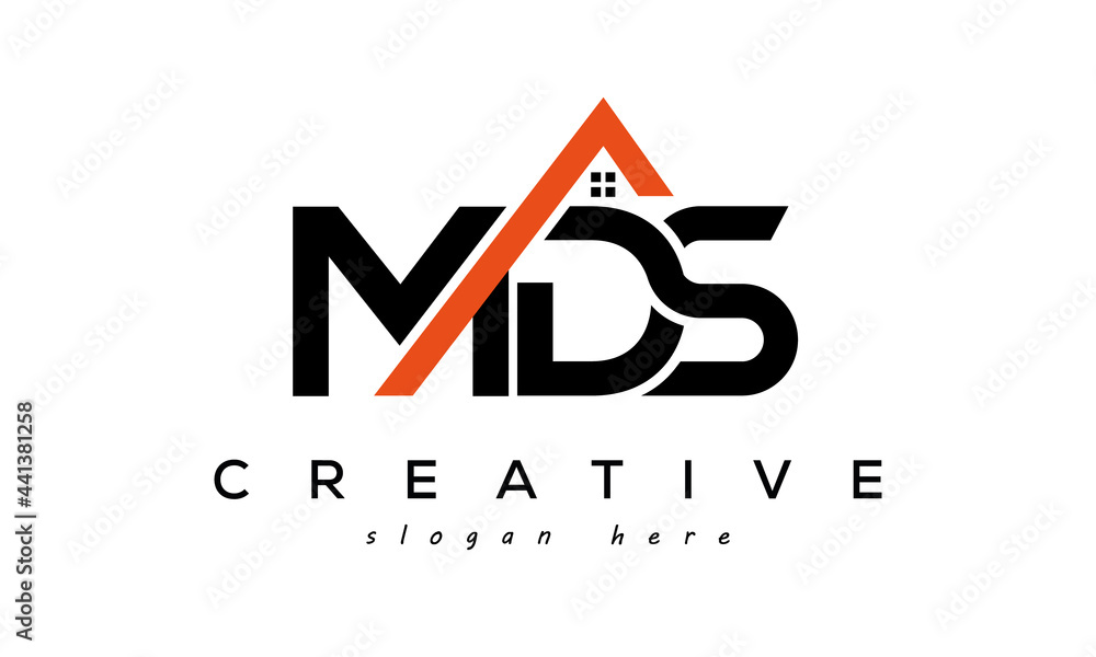initial MDS letters real estate construction logo vector Stock Vector ...