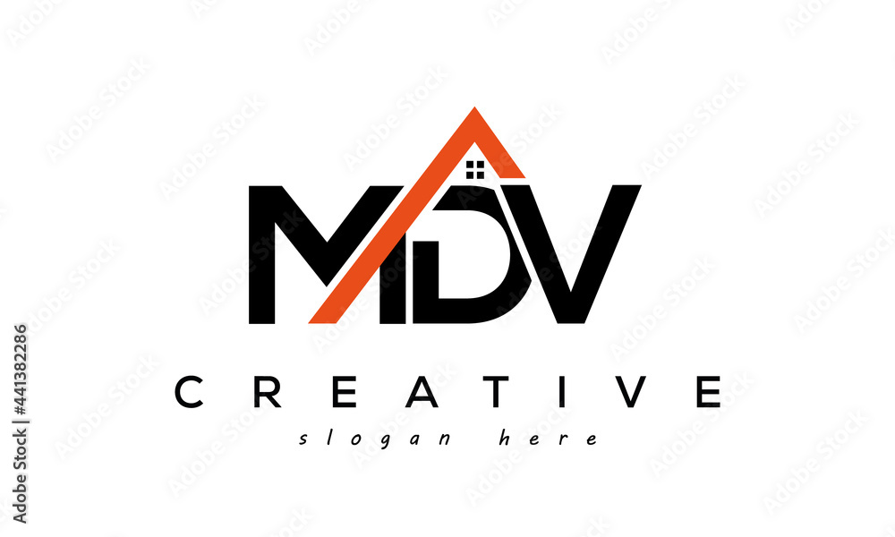 initial MDV letters real estate construction logo vector Stock Vector ...