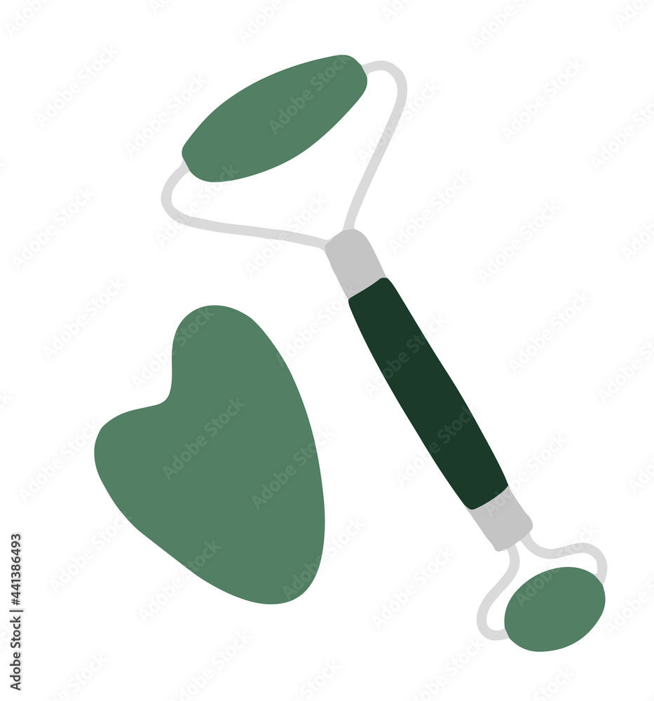 Tools for facial massage, collection of elements for facial massage ...