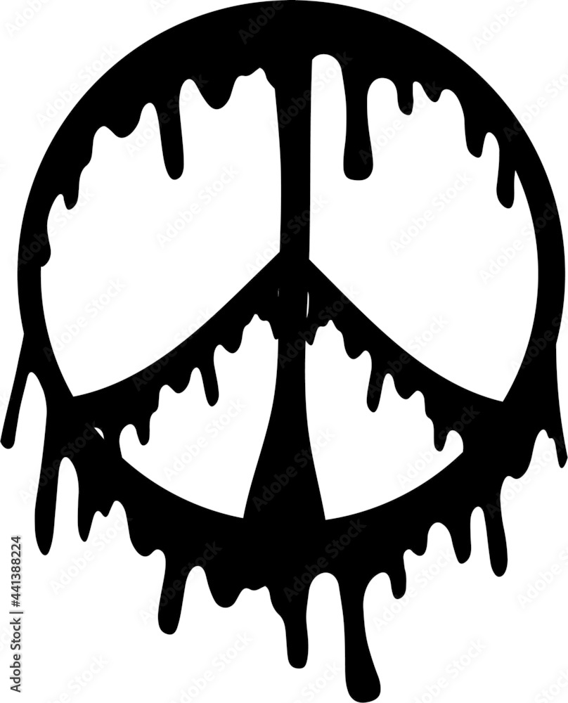 símbolo hippie creado en illustrator Stock Illustration | Adobe Stock