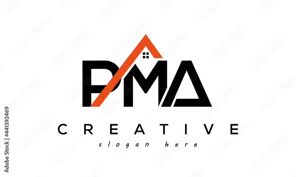 initial PMA letters real estate construction logo vector Stock Vector ...