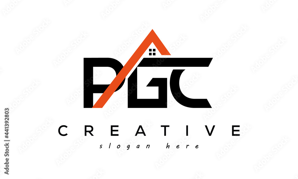 initial PGC letters real estate construction logo vector Stock Vector ...