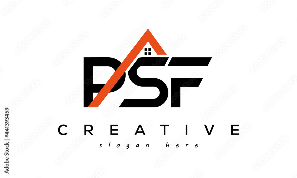initial PSF letters real estate construction logo vector Stock Vector ...