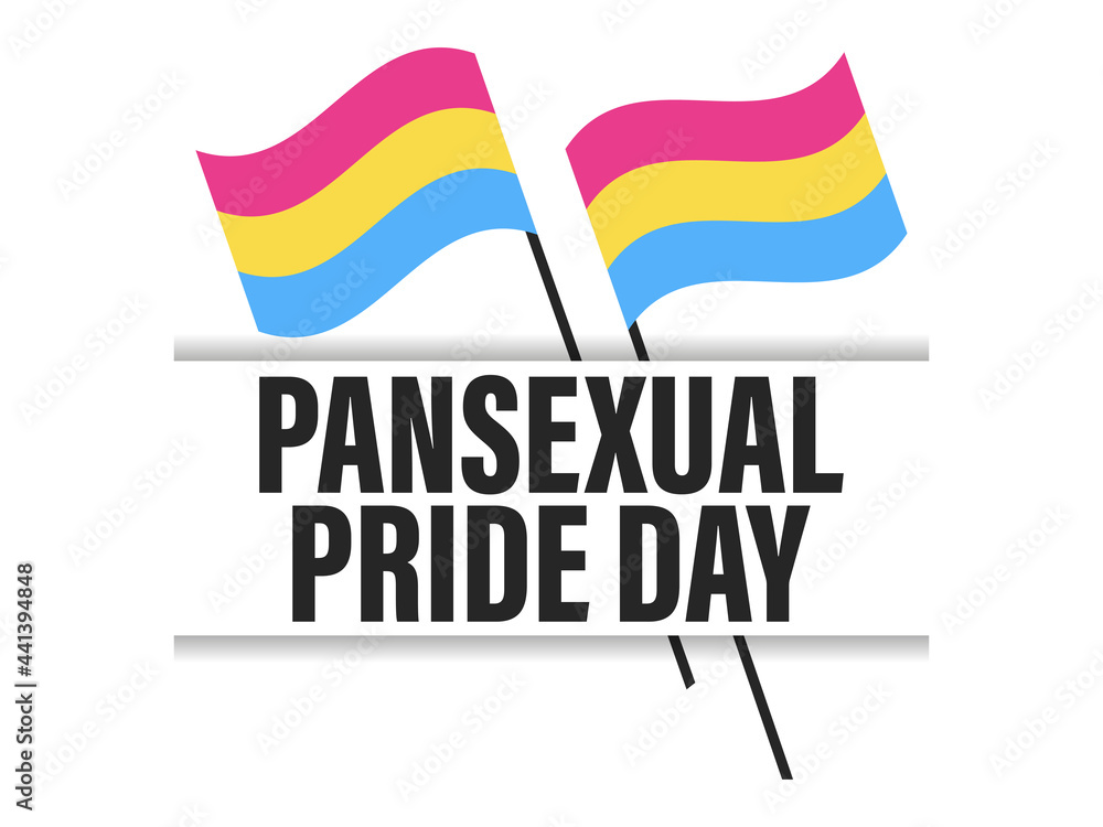 Pansexual pride month. Pansexual flags on white background. Tolerance ...