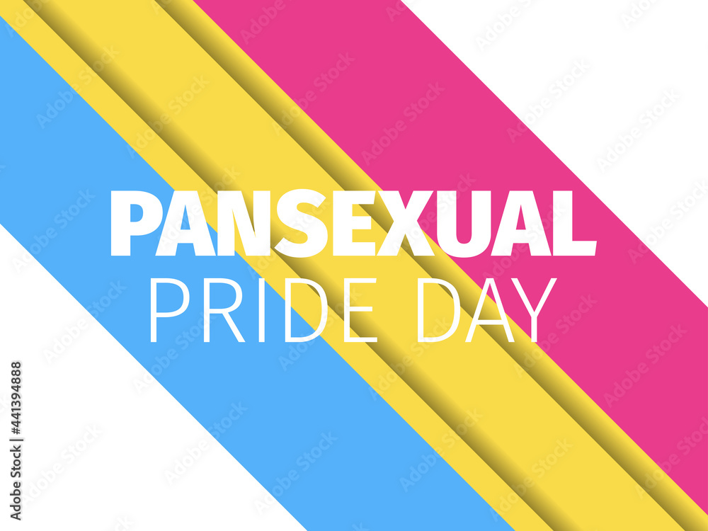 Pansexual pride month. Pansexual flags on white background. Tolerance ...