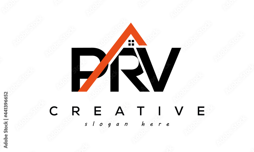 initial PRV letters real estate construction logo vector Stock Vector ...