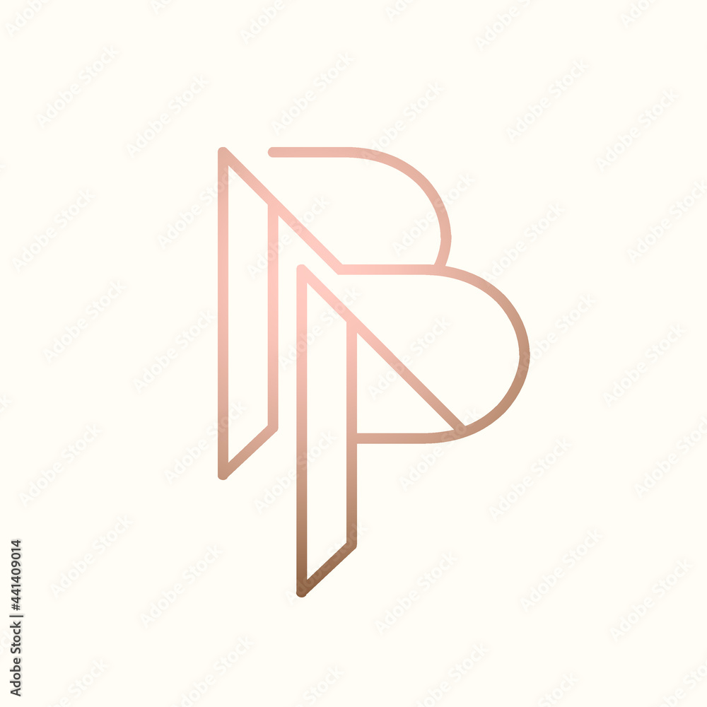 PP monogram logo.Typographic icon.Lettering sign isolated on light fund ...