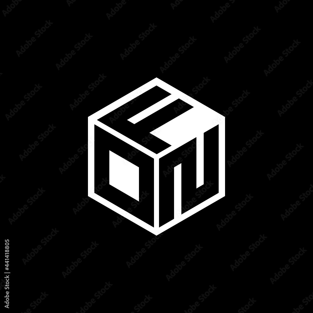 DNF letter logo design with black background in illustrator, vector ...