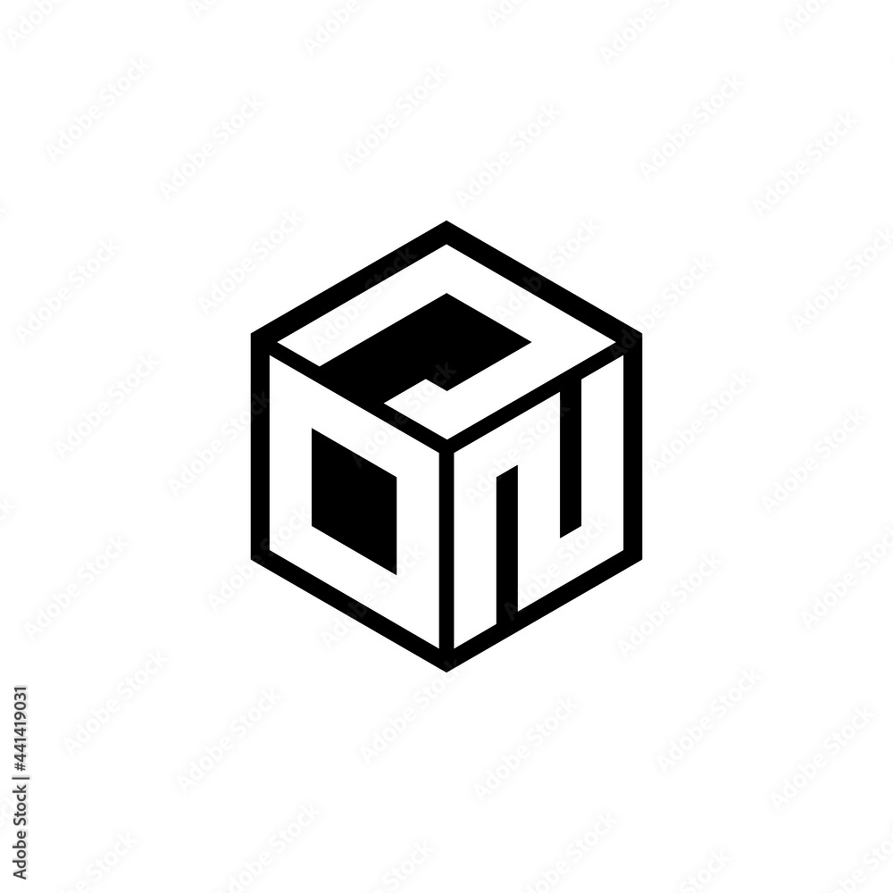 DNJ letter logo design with white background in illustrator, vector ...