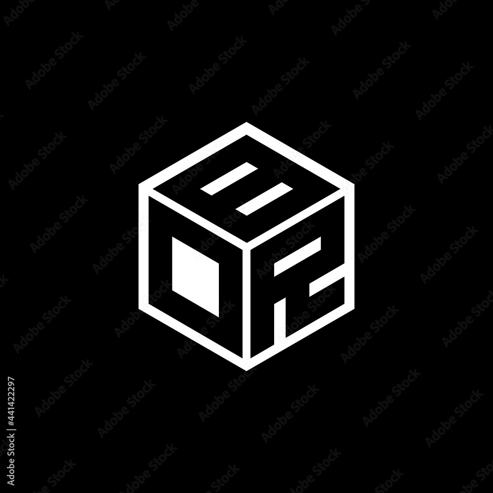 DRB letter logo design with black background in illustrator, vector ...