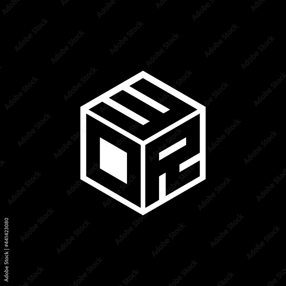 DRW letter logo design with black background in illustrator, vector ...