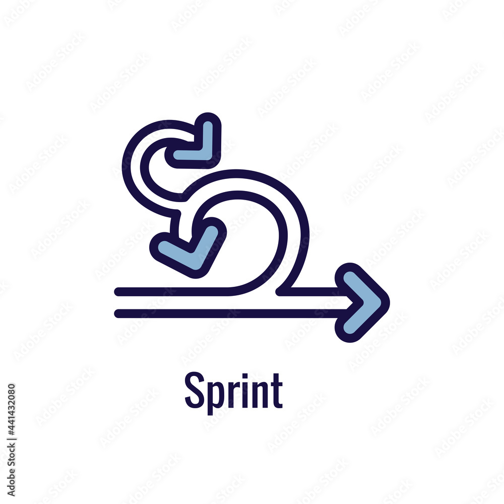 Agile Scrum Process, development icon Stock Vector | Adobe Stock