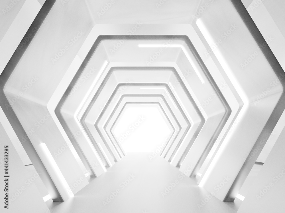 3d rendering illustration of minimal design modern pathway. product ...