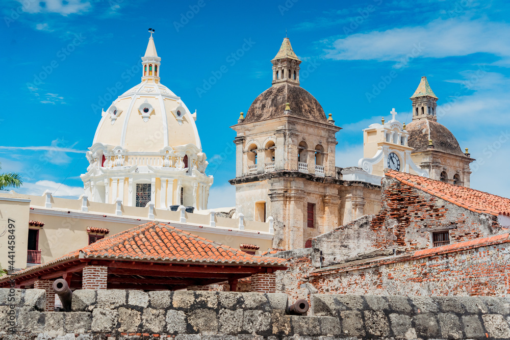 The beautiful and colonial Cartagena de Indias in Colombia Stock Photo ...