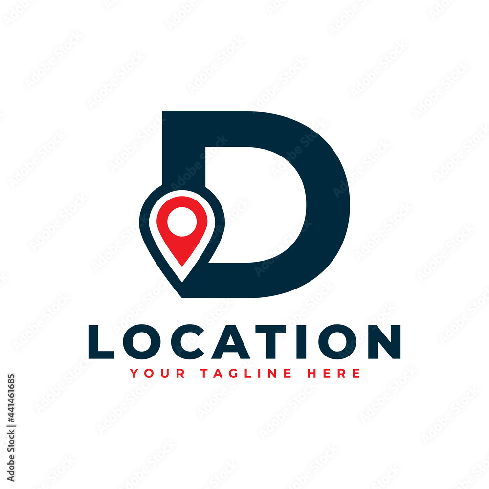 Elegant Letter D Geotag Or Location Symbol Logo Red Shape Point elegant-letter-d-geotag-or-location-symbol-logo-red-shape-point