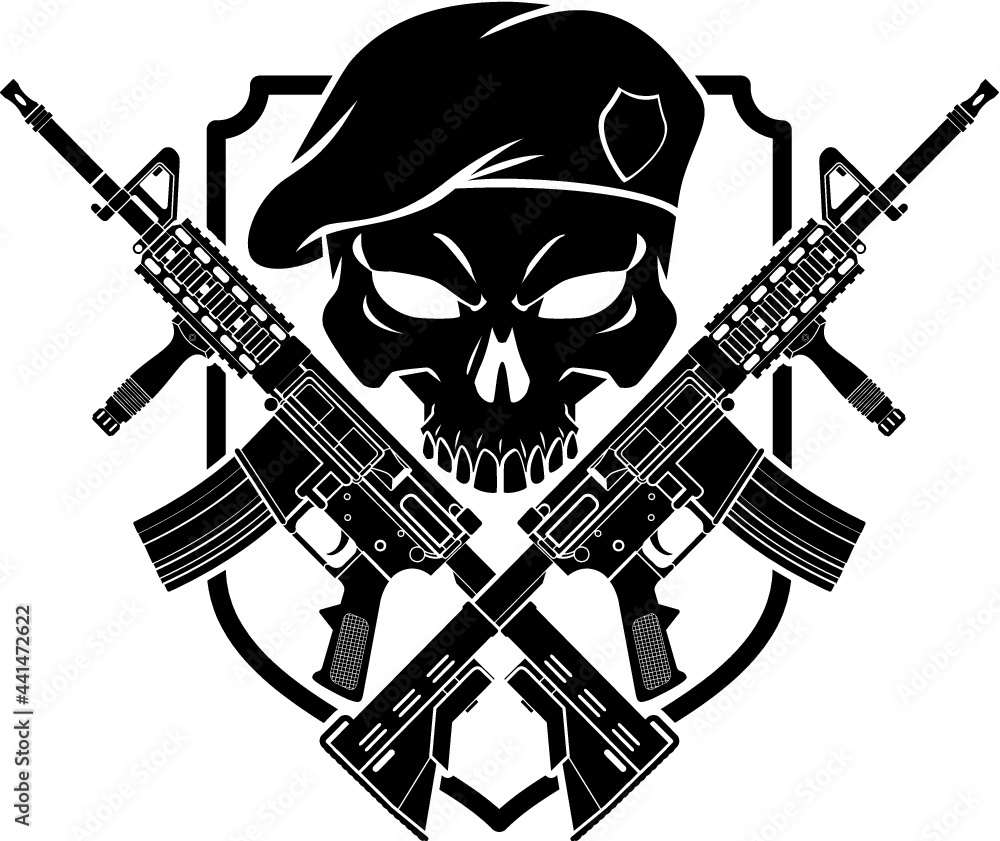 military skull vector image Stock Vector | Adobe Stock