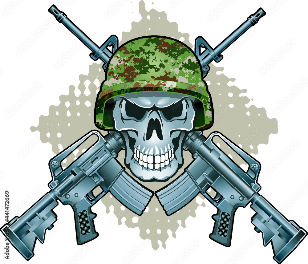 military skull vector image Stock Vector | Adobe Stock