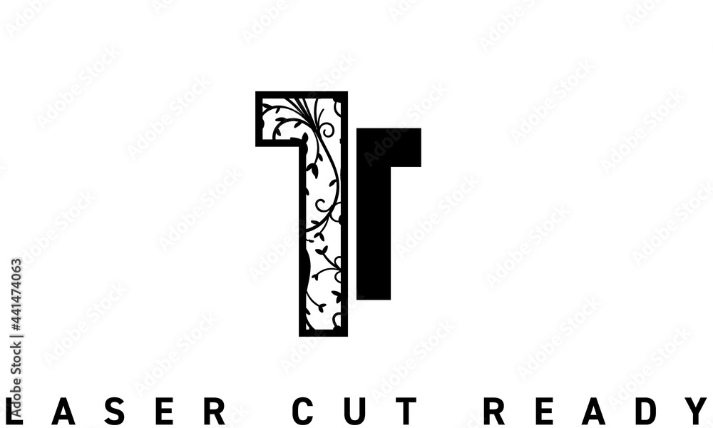 Laser cut Letter T Ornamental Decorative Alphabet die cut cutting Stock ...