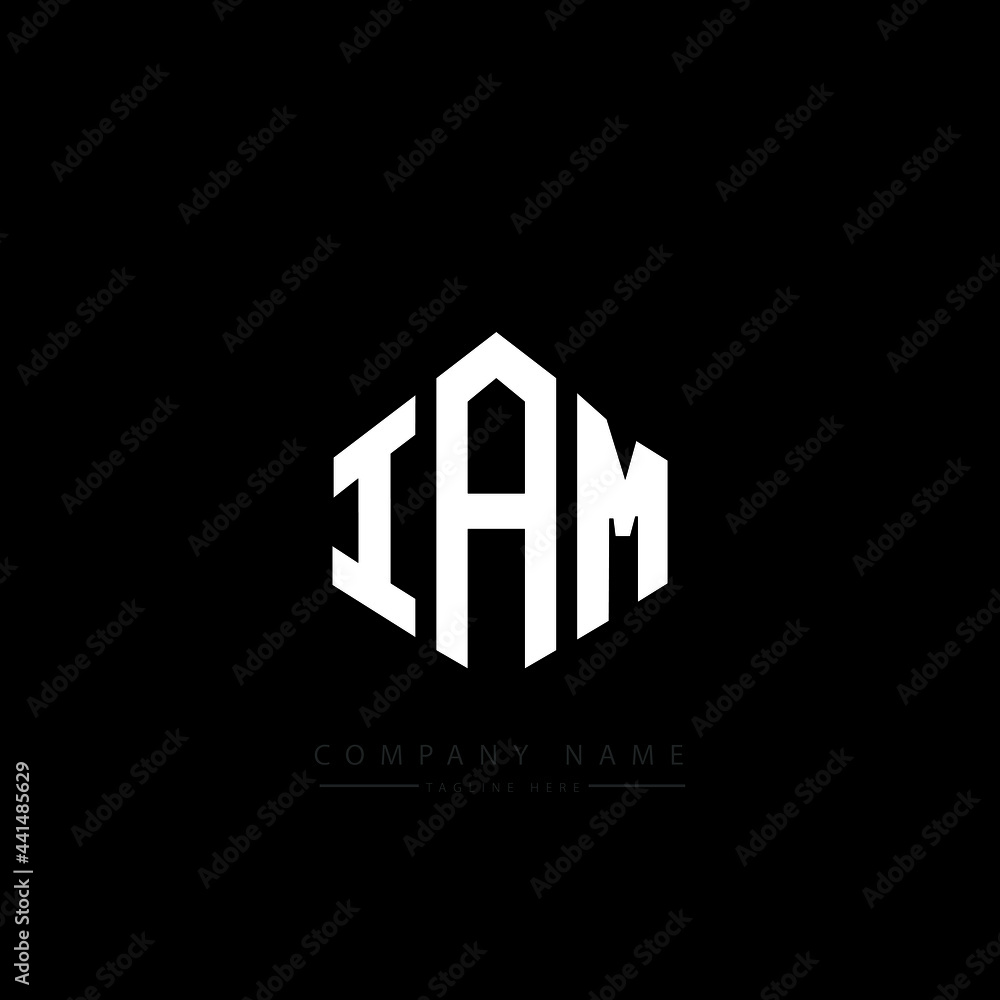 IAM letter logo design with polygon shape. IAM polygon logo monogram ...