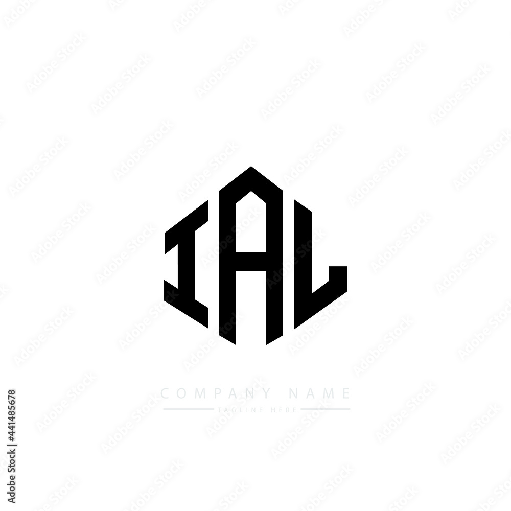 IAI letter logo design with polygon shape. IAL polygon logo monogram ...
