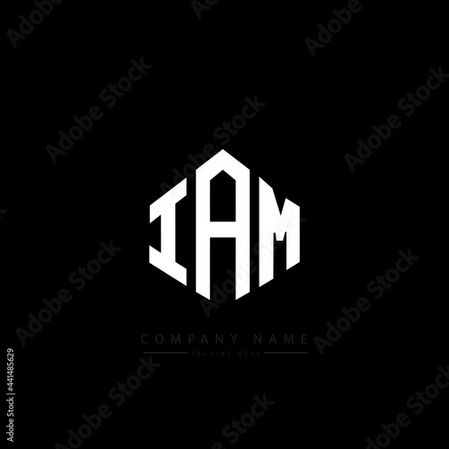 IAM letter logo design with polygon shape. IAM polygon logo monogram ...