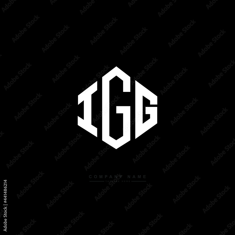 IGG letter logo design with polygon shape. IGG polygon logo monogram ...