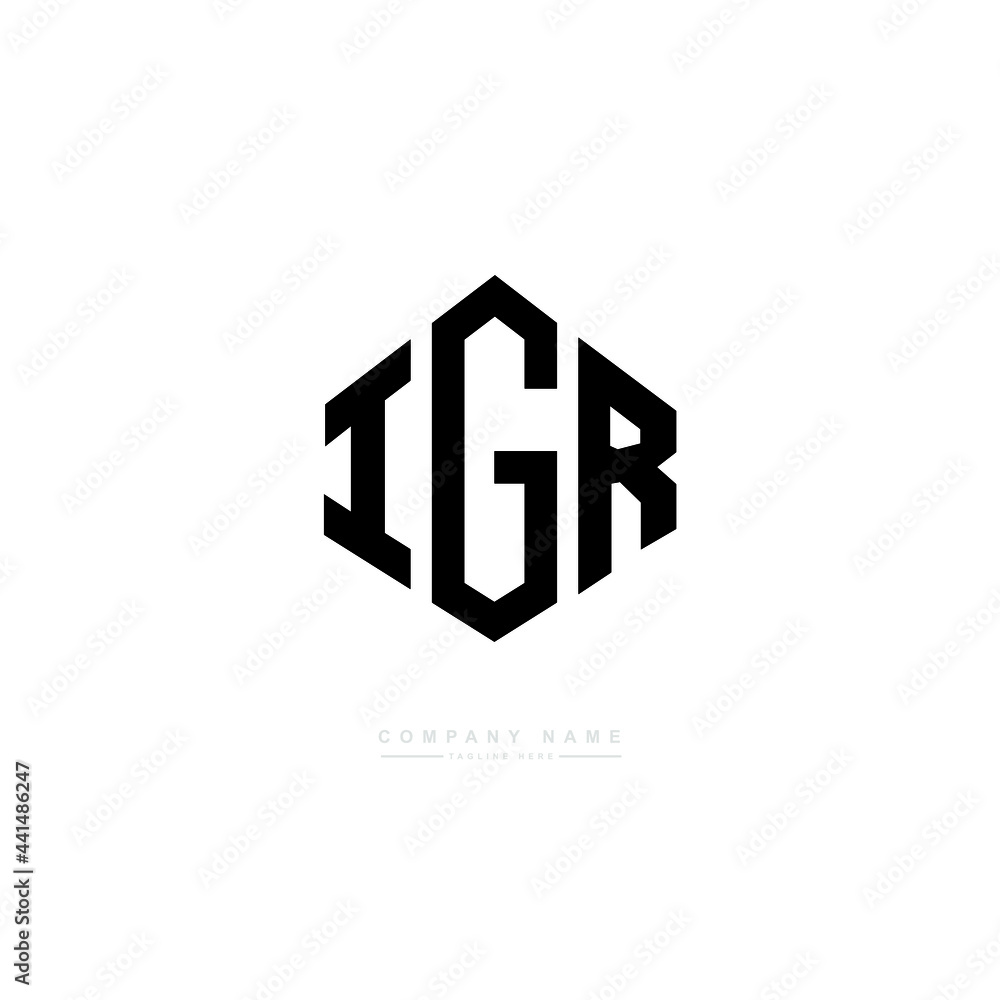 IGR letter logo design with polygon shape. IGR polygon logo monogram ...