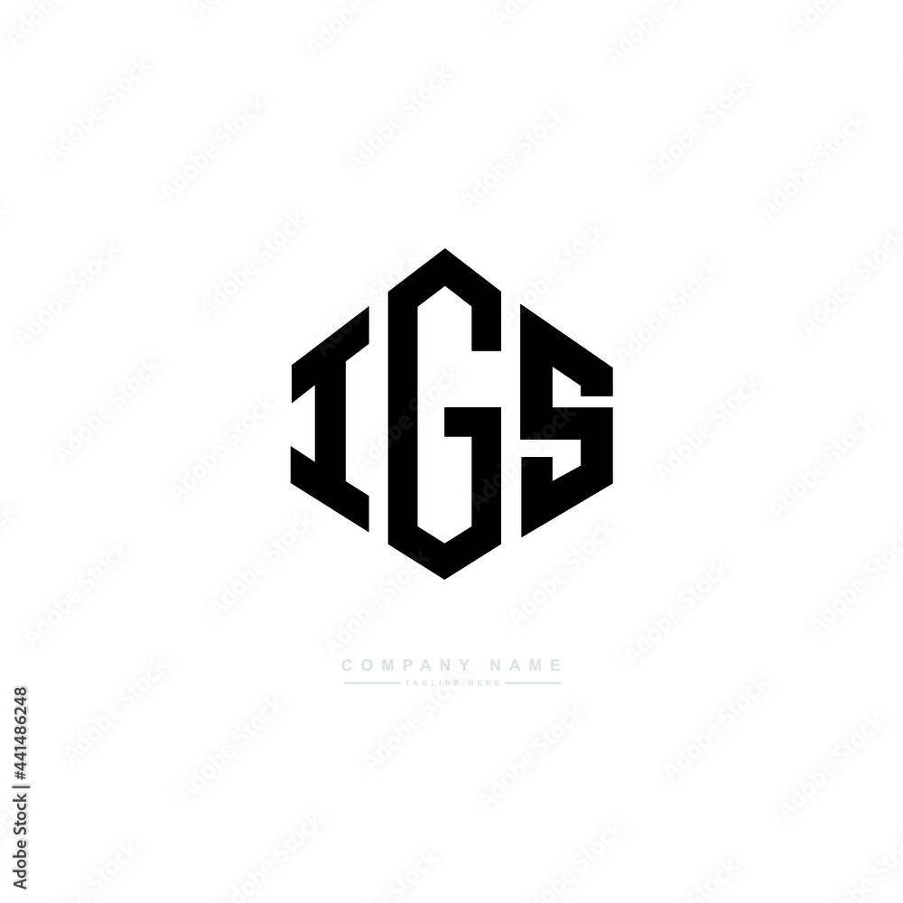 IGS letter logo design with polygon shape. IGS polygon logo monogram ...