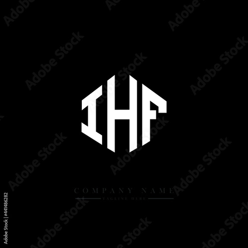 IHF letter logo design with polygon shape. IHF polygon logo monogram ...