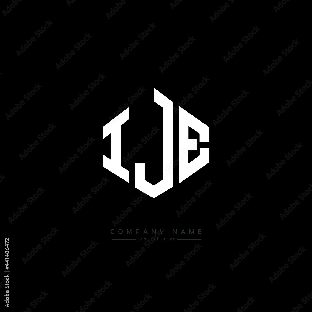 IJE letter logo design with polygon shape. IJE polygon logo monogram ...