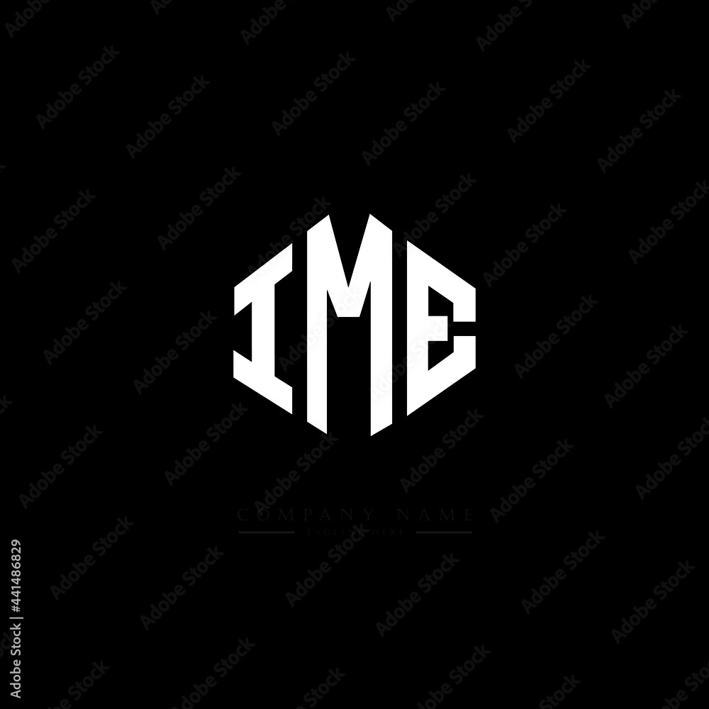 IME letter logo design with polygon shape. IME polygon logo monogram ...