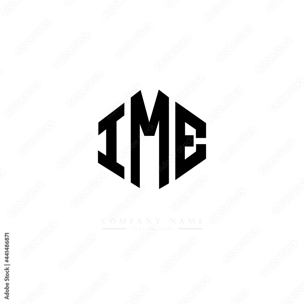 IME letter logo design with polygon shape. IME polygon logo monogram ...