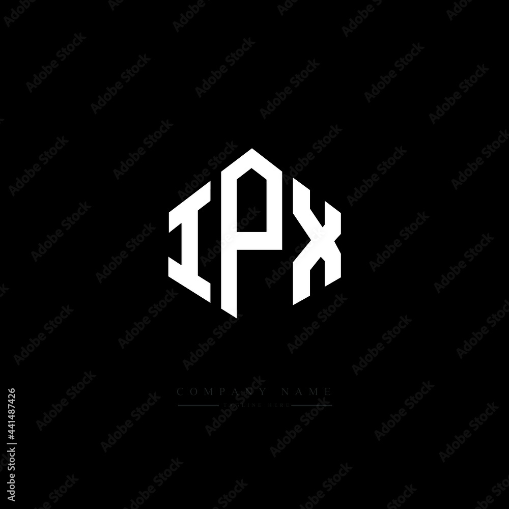 IPX letter logo design with polygon shape. IPX polygon logo monogram ...