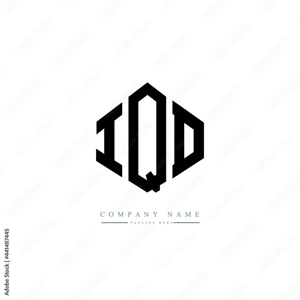 IQD letter logo design with polygon shape. IQD polygon logo monogram ...