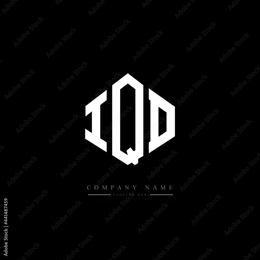 IQD letter logo design with polygon shape. IQD polygon logo monogram ...