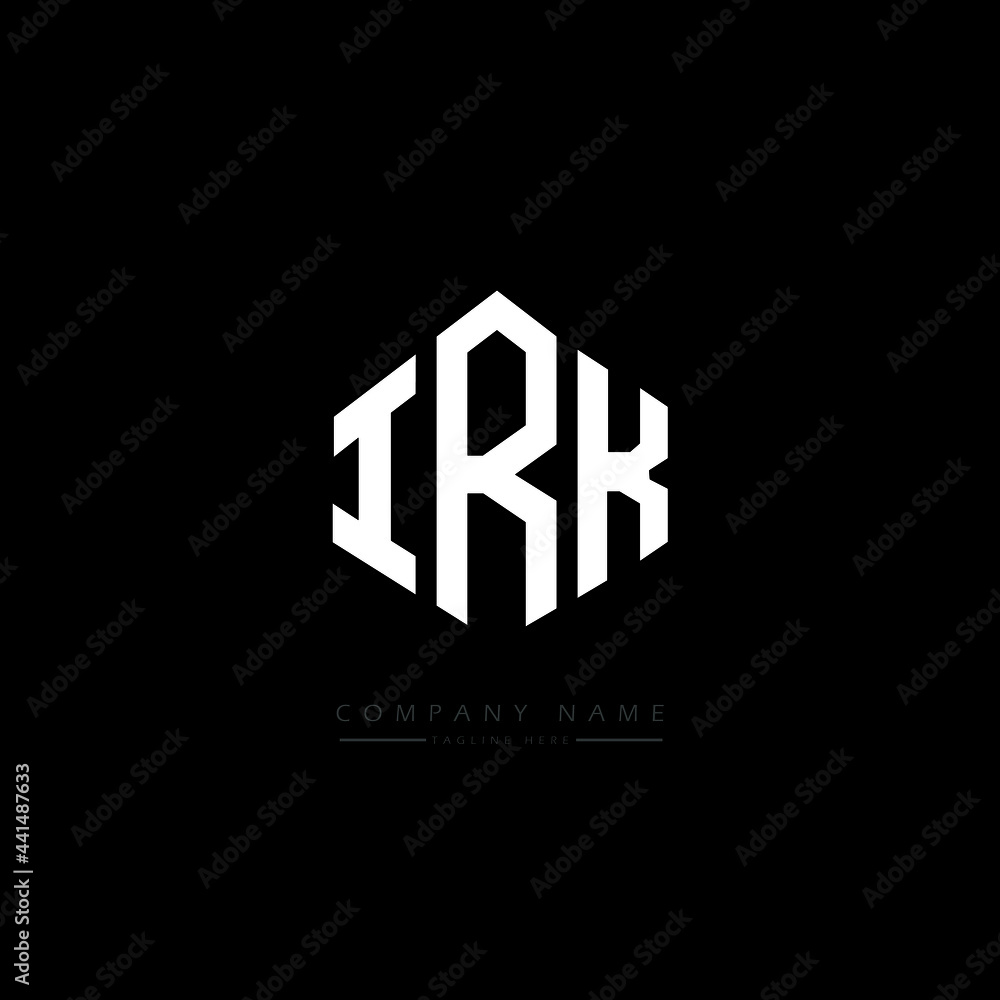 IRK letter logo design with polygon shape. IRK polygon logo monogram ...