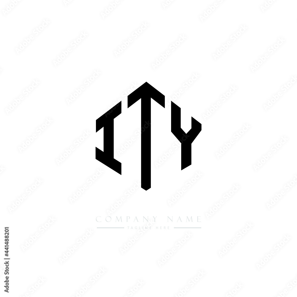 ITY letter logo design with polygon shape. ITY polygon logo monogram ...