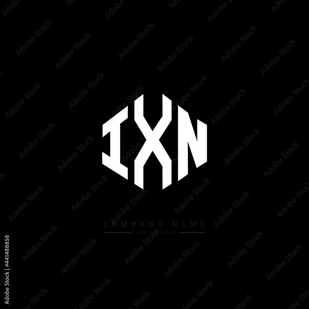 IXN letter logo design with polygon shape. IXN polygon logo monogram ...