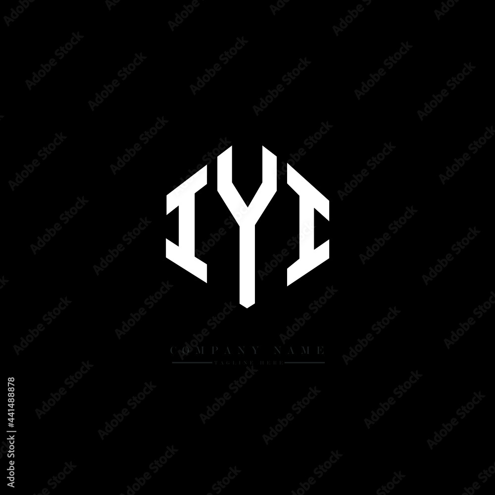 IYI letter logo design with polygon shape. IYI polygon logo monogram ...
