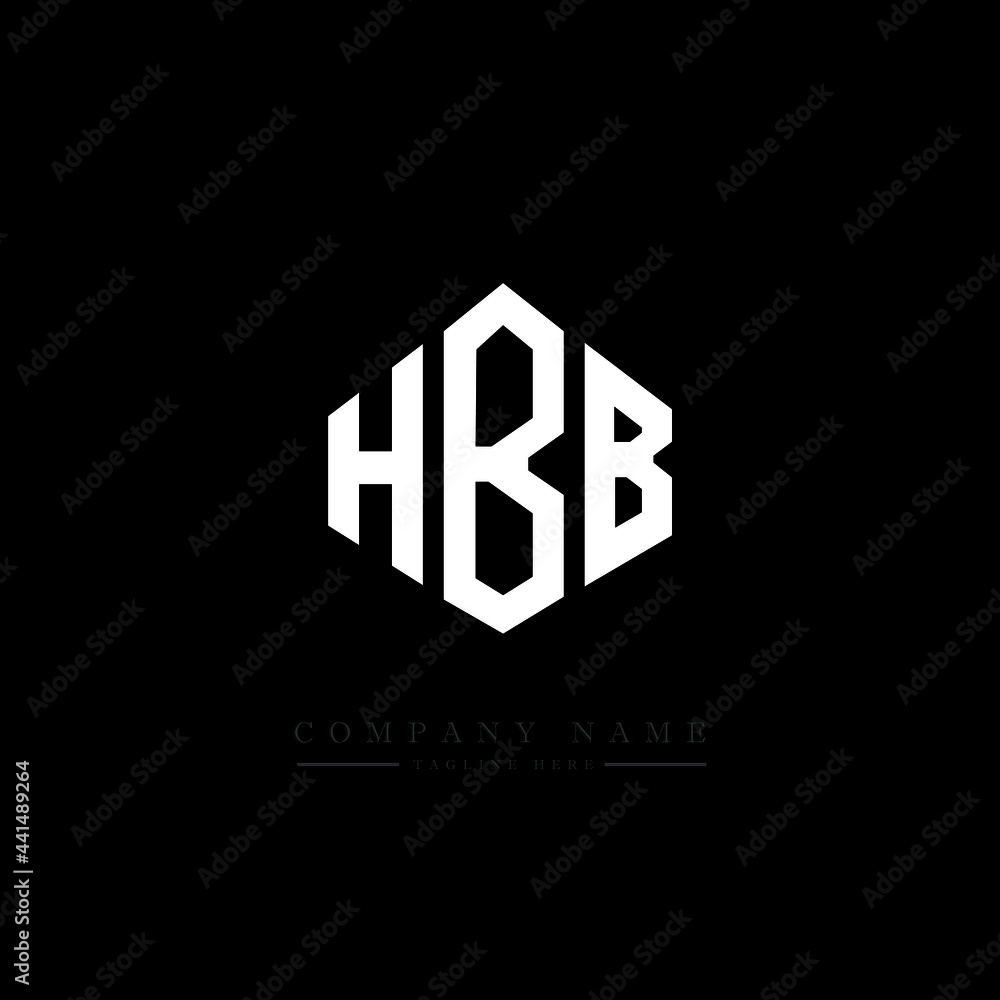 HBB letter logo design with polygon shape. HBB polygon logo monogram ...