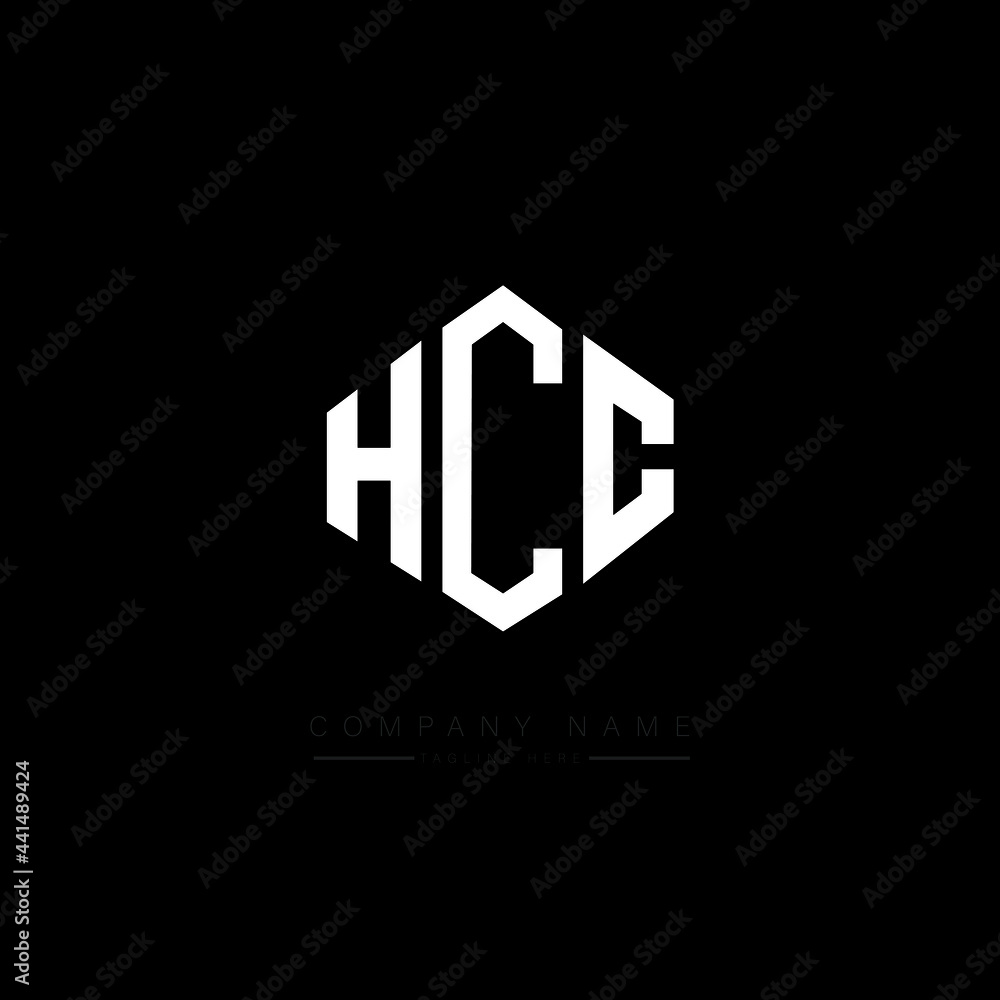 HCC letter logo design with polygon shape. HCC polygon logo monogram ...