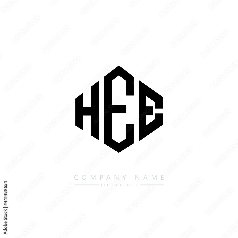HEE letter logo design with polygon shape. HEE polygon logo monogram ...